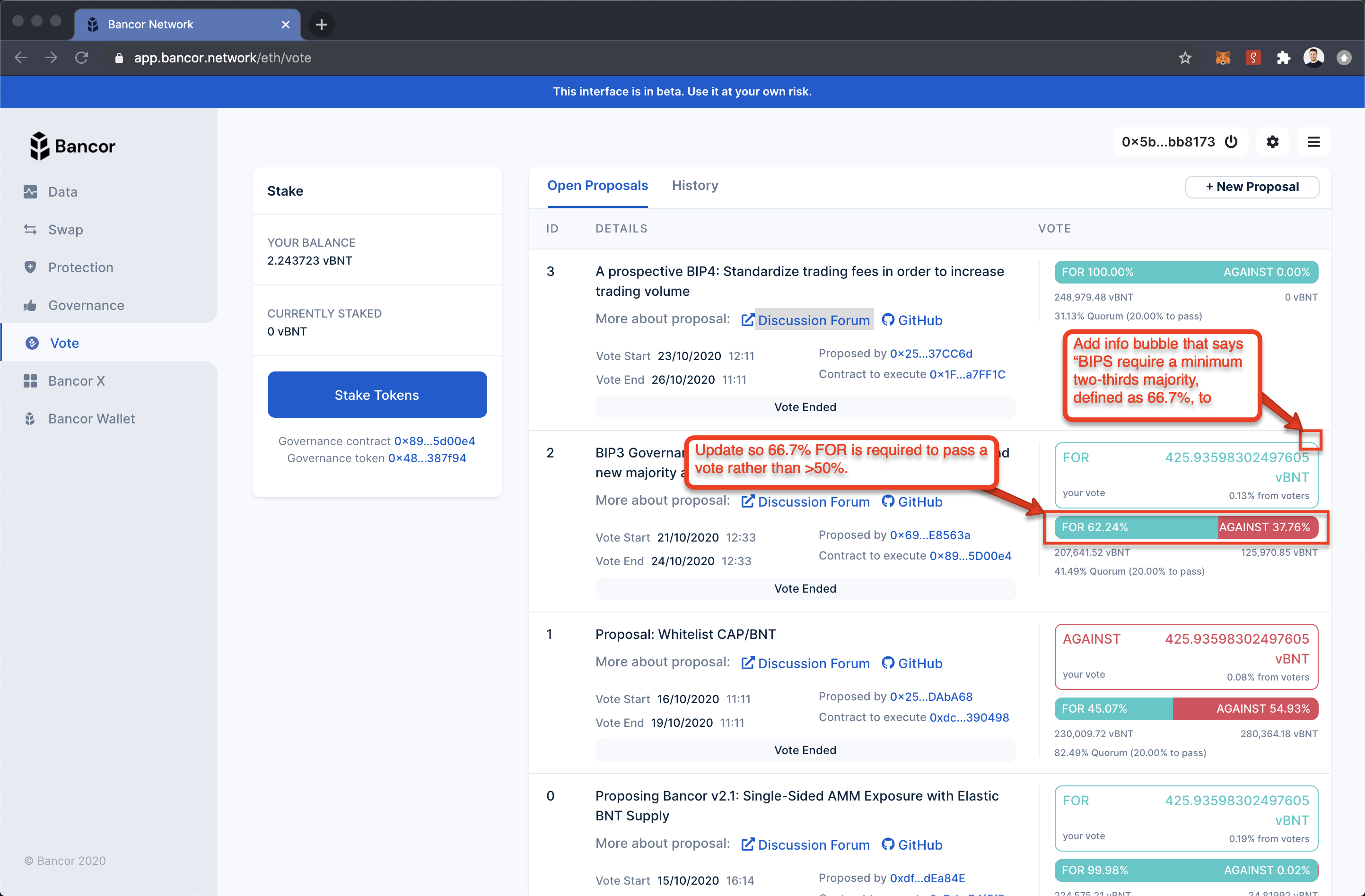 Update voting with BIP3 majority rule / quorum / whitelisting requirements · Issue #422 ...