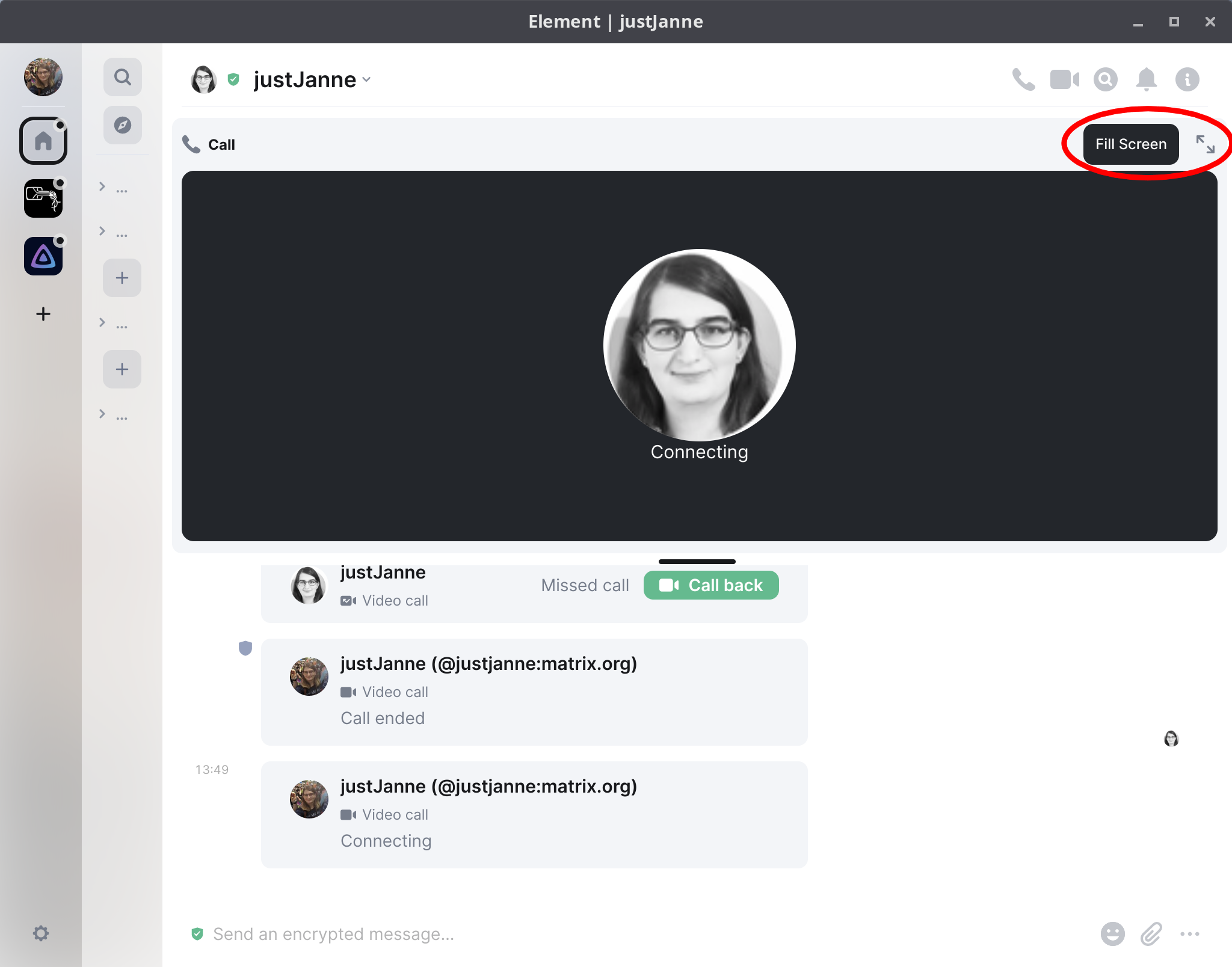 No full screen button in Element Call-powered calls on Desktop · Issue #23408 · element-hq ...