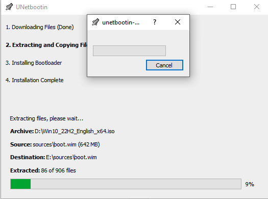 Extra window is shown with no progress v702 · Issue #349 · unetbootin/unetbootin · GitHub