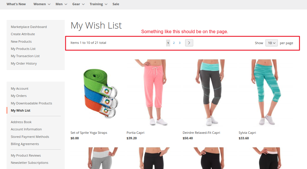 Pagination controls are missing on wishlist page · Issue #19292 · magento/magento2 · GitHub