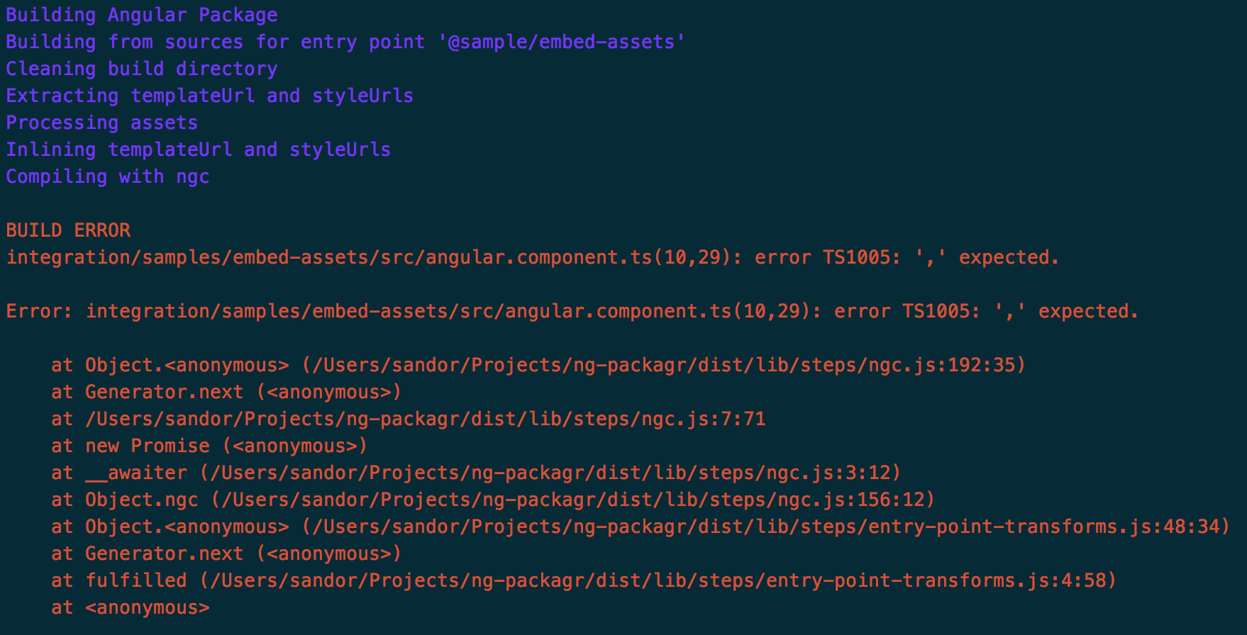 Comments With Backticks In Component Styles Breaking Build · Issue 503 · Ng Packagrng Packagr 5326