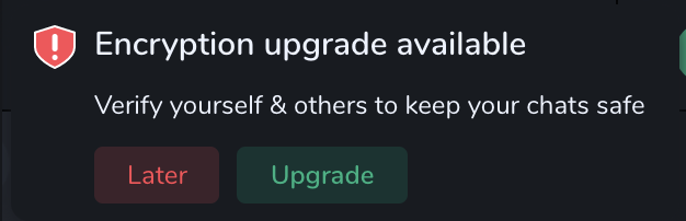 Unable to upgrade encryption - stuck at Setting up keys · Issue #13269 · element-hq/element-web ...