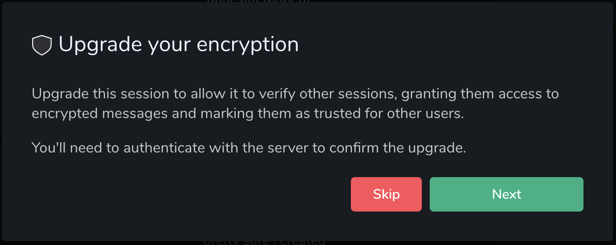Unable to upgrade encryption - stuck at Setting up keys · Issue #13269 · element-hq/element-web ...
