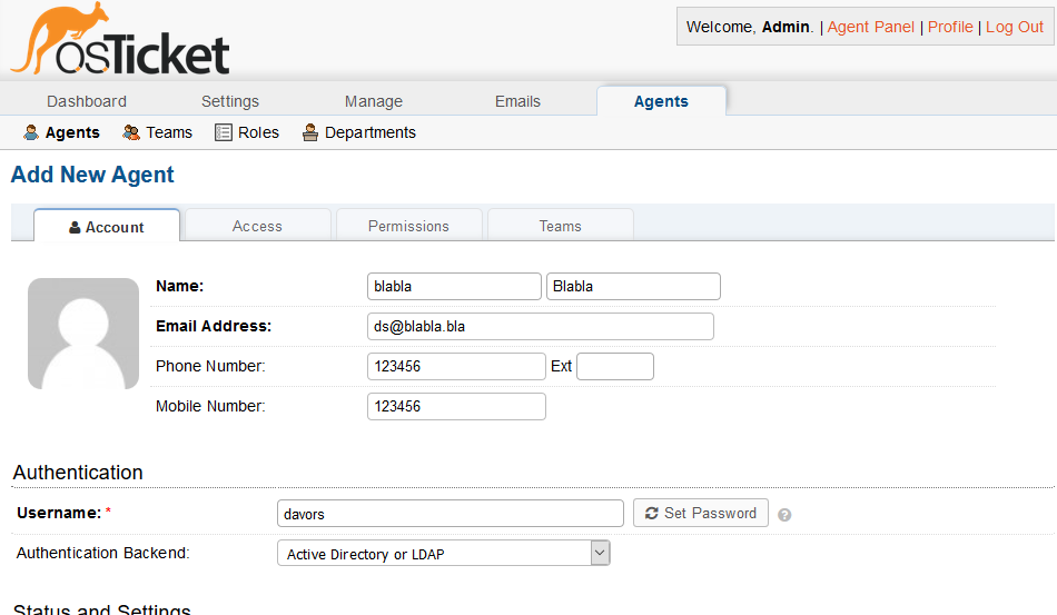 wrong class of mobile phone field in add agent site ? · Issue #4289 · osTicket/osTicket · GitHub