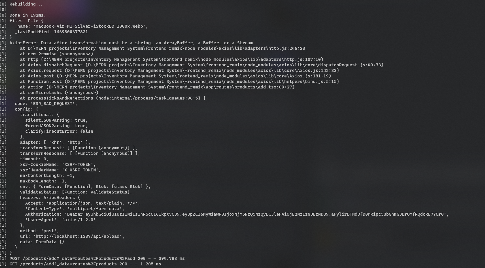 How to upload file using axios post request? · remix-run remix · Discussion #4713 · GitHub