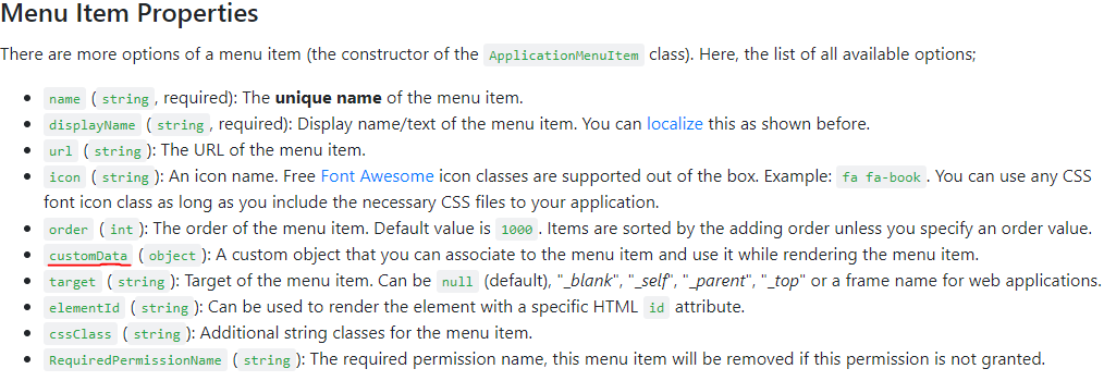 Navigation Menu (MVC) - customData · Issue #9026 · abpframework/abp · GitHub