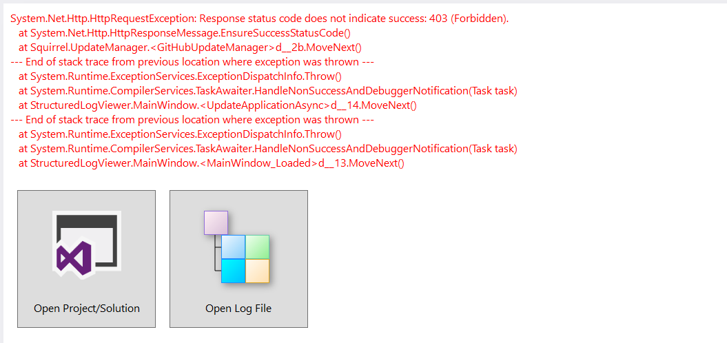 Receiving HttpRequestException "status code does not indicate success: 403" on launch · Issue ...