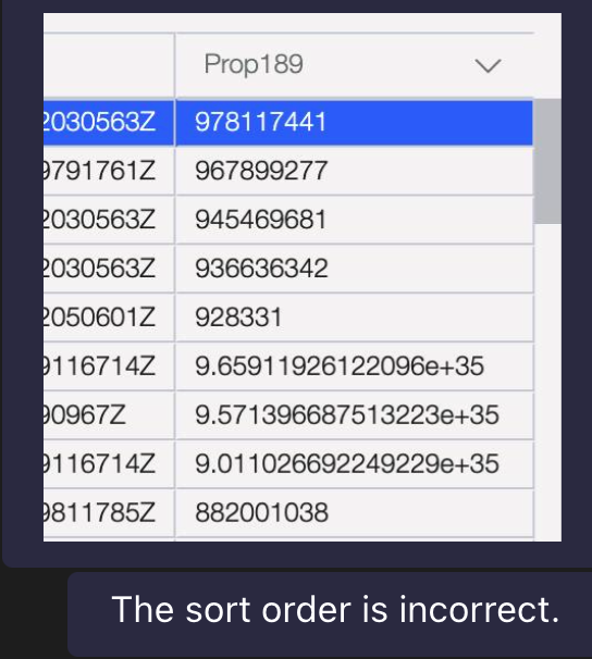 Property with type Int32 is incorrectly sorted · Issue #5991 ...