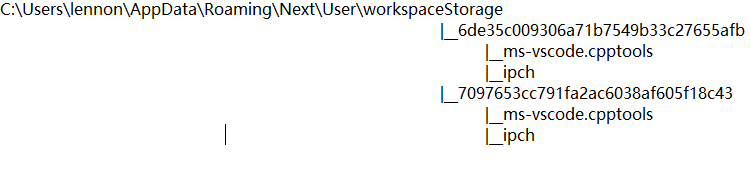 Change the default intelliSenseCachePath/databaseFilename to "~/.cpptools" instead of ...
