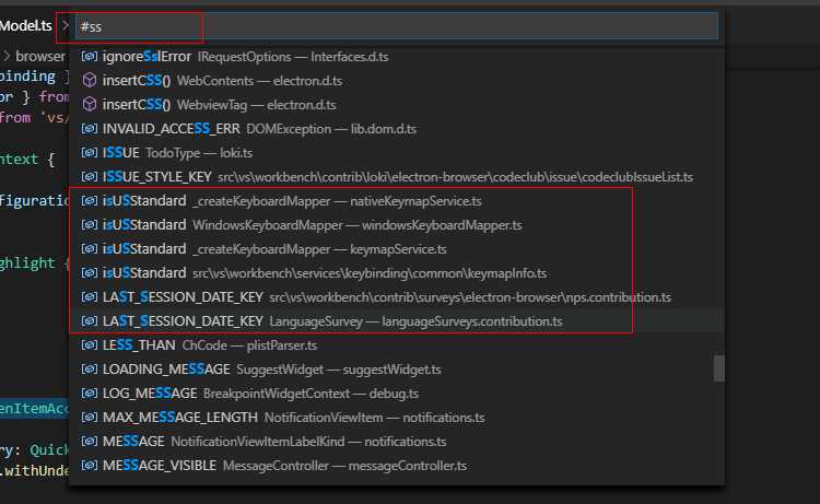 highlight error when using Ctrl+T to search workspace symbols · Issue ...