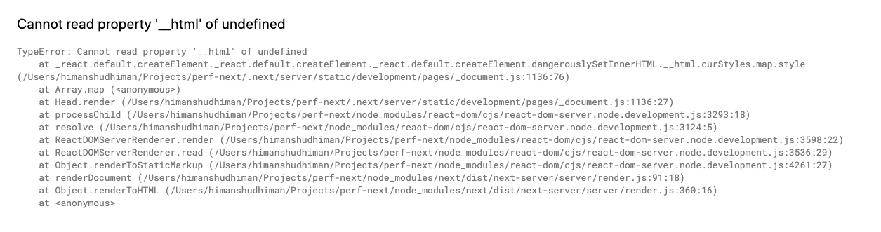 Strange error `Cannot read property '__html' of undefined`, when using AMP on a page · Issue ...