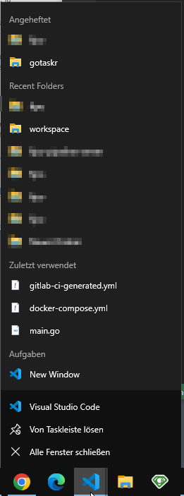 Windows Jumplist Should Show The Name Of The Devcontainer Instead Of The Workspacefolder · Issue