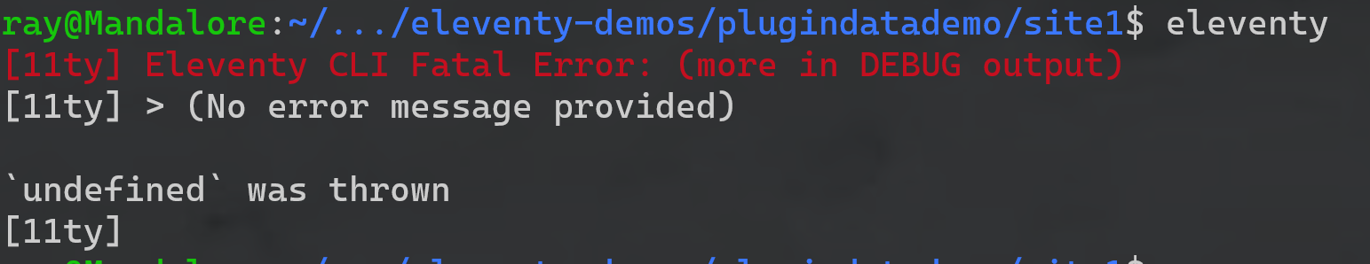 throw "string" in a Plugin · Issue #2075 · 11ty/eleventy · GitHub