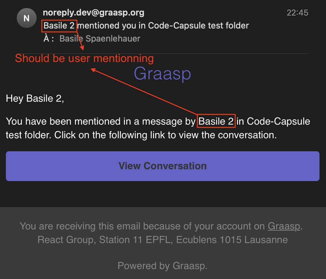 Fix email · Issue #36 · graasp/graasp-plugin-chatbox · GitHub