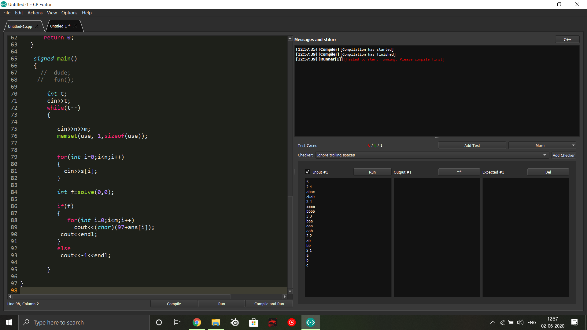 failed to compile code · Issue #382 · cpeditor/cpeditor · GitHub
