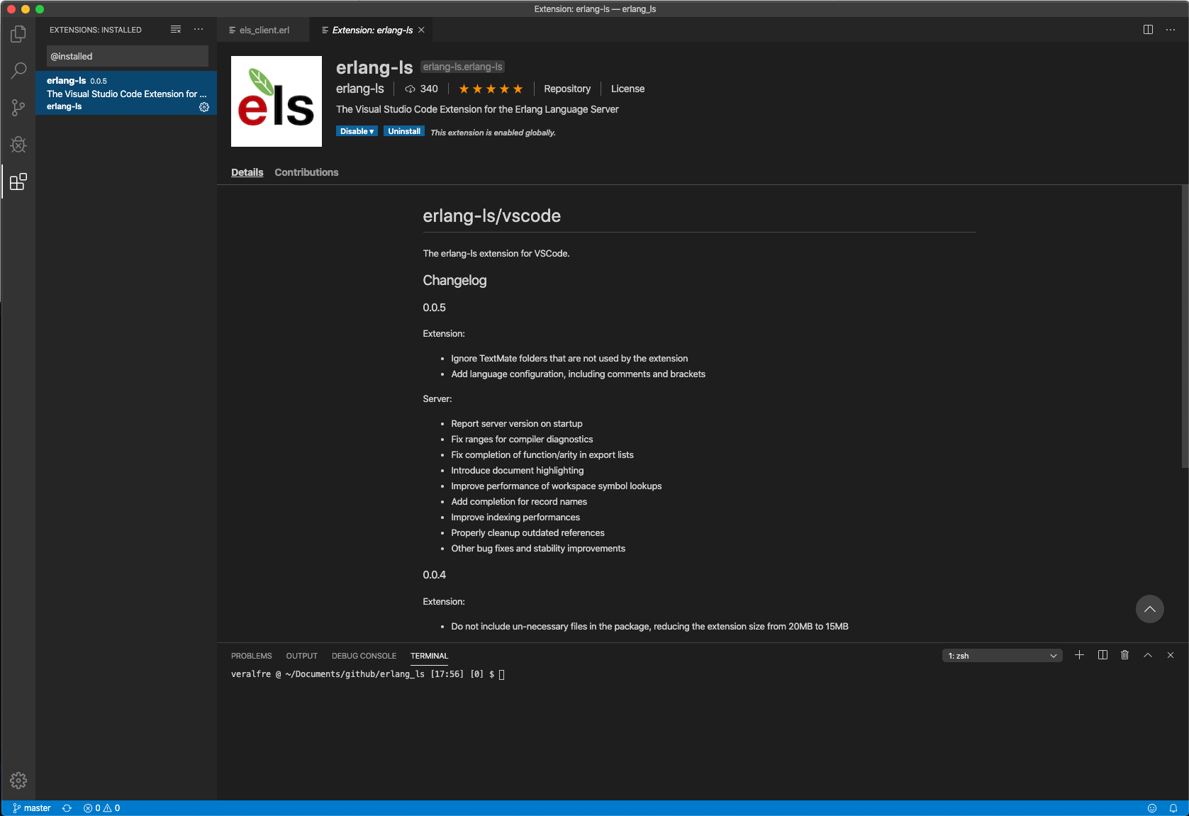 Visual Studio Code not interacting with Language Server on MacOS · Issue #16 · erlang-ls/vscode ...