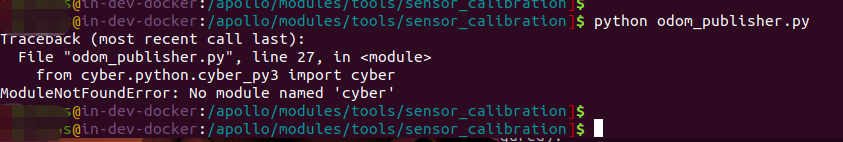 ModuleNotFoundError: No module named 'cyber' · Issue #13493 · ApolloAuto/apollo · GitHub