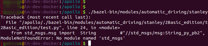 No module named 'std_msgs' · Issue #13501 · ApolloAuto/apollo · GitHub
