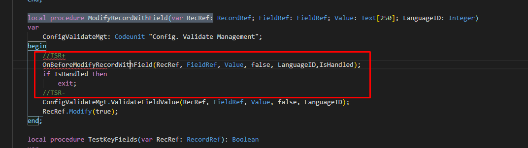 [Event Request] Codeunit 8612- Config. Template Management - procedure ModifyRecordWithField ...
