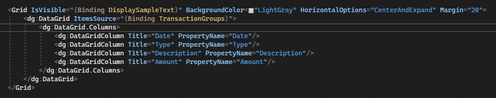 Error Occurs When Setting Columns In Code Behind For Net70 · Issue 10 · Akgulebubekirmaui 