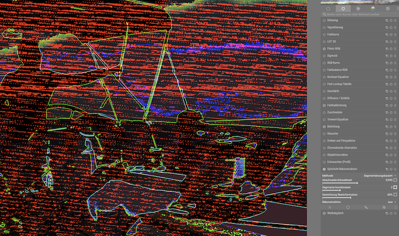 HLR segmentation based: weird segmentation masks in combination with waveform/parade mode ...