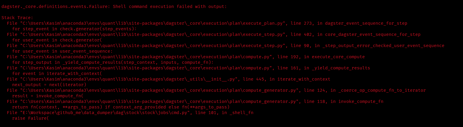run failure sensor doesn’t populate the full error message · Issue #10912 · dagster-io/dagster ...