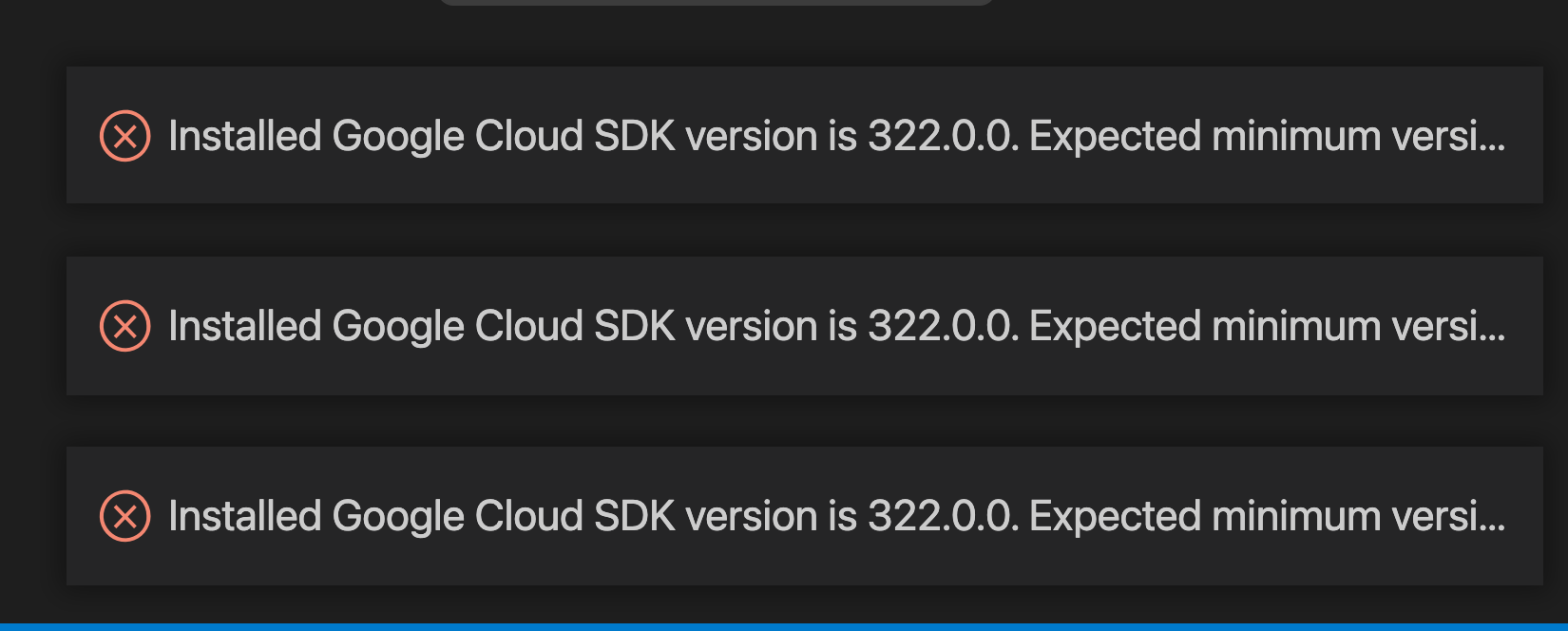 Multiple prompts for `Minimum gcloud sdk version not met` · Issue #414 · GoogleCloudPlatform ...