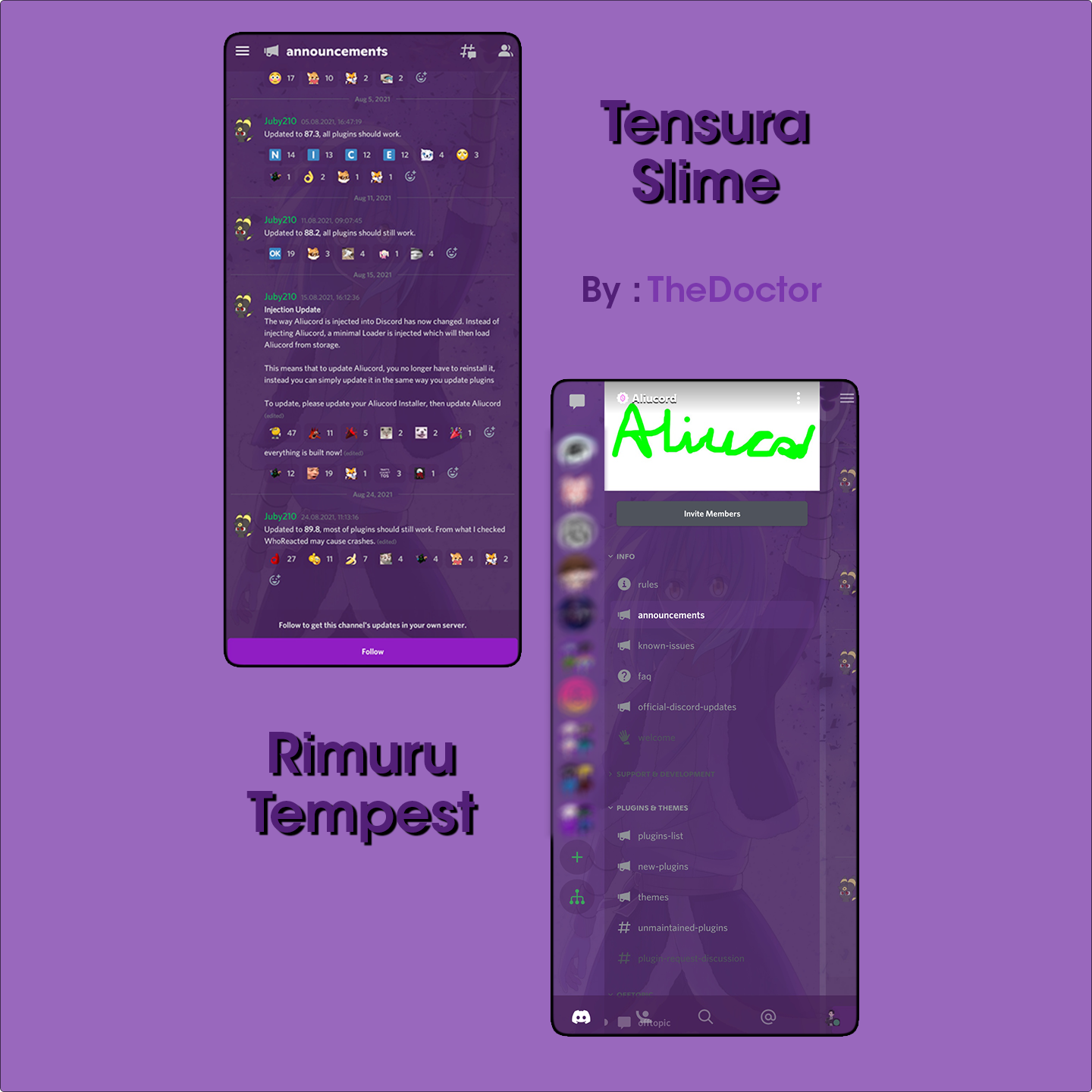 GitHub - TheDoctor121027/Aliucord-Theme-Tensura-Slime: A Tensura Slime Themes for Aliucord.