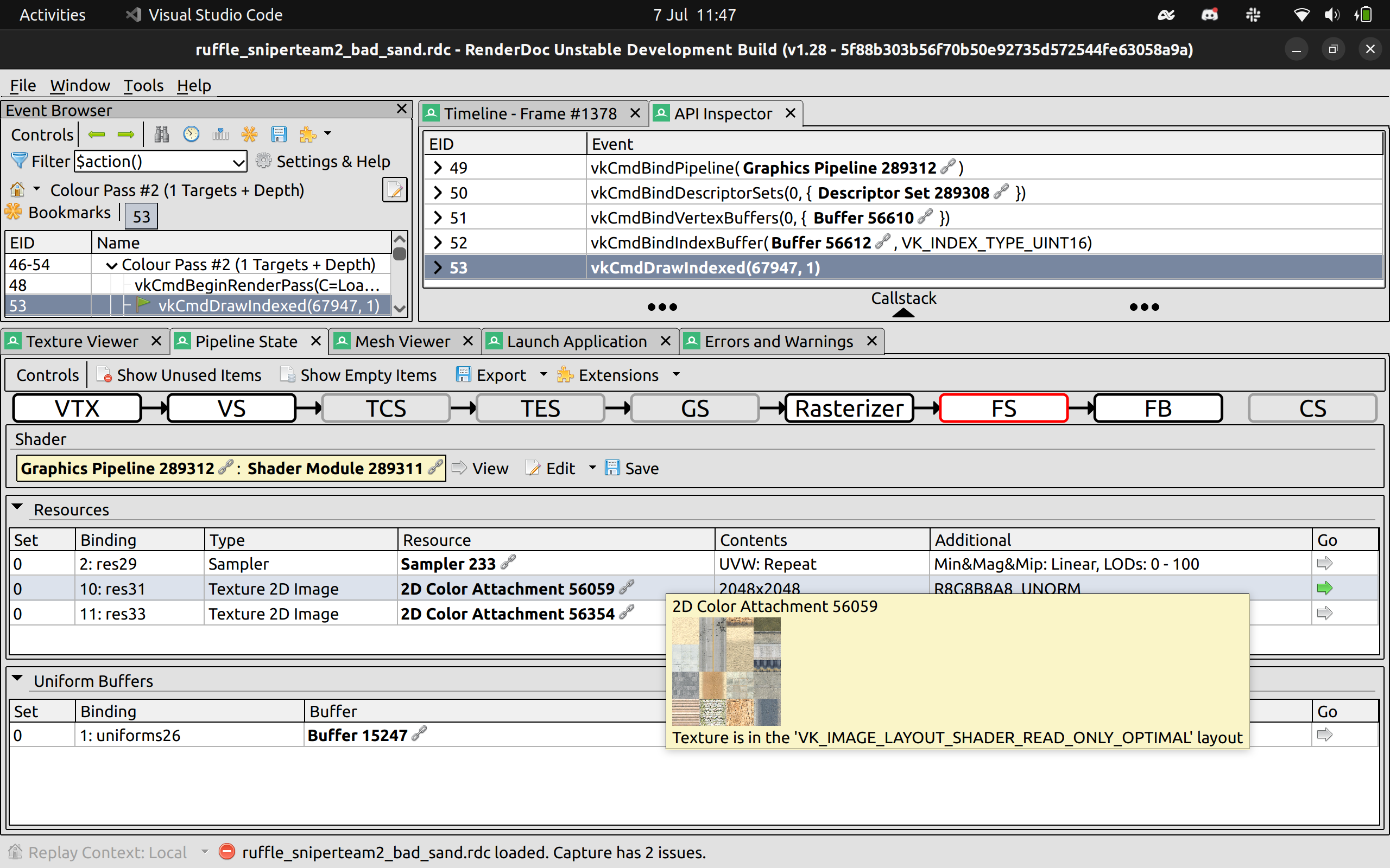 Segmentation fault when hovering over texture in 'Pipeline State' tab · Issue #2971 · baldurk ...