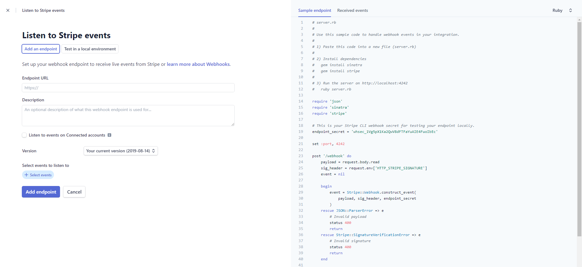 I can not figure out how to setup stripe. When I click view ...