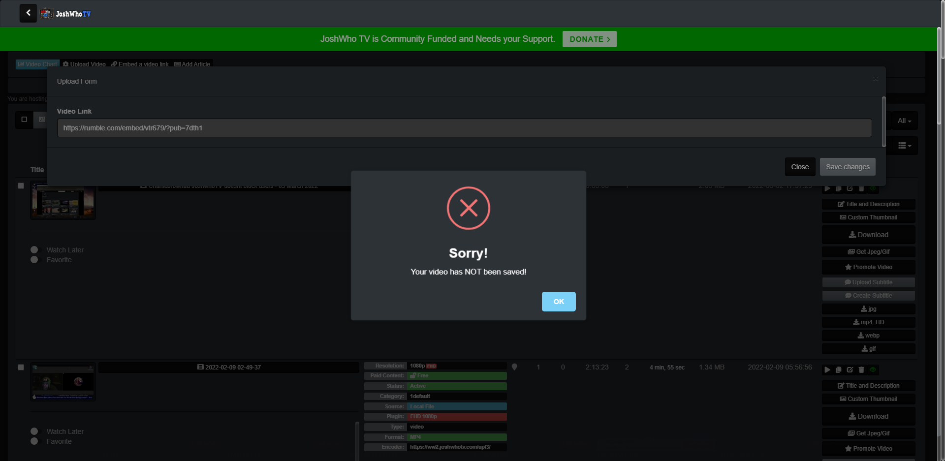 Video Embeds No Longer Working Since Last Git Pull · Issue 6331 · Wwbnavideo · Github