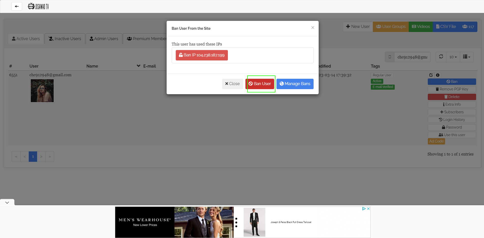 Ban User Doesn T Delete Their Comments · Issue 7800 · Wwbn Avideo · Github
