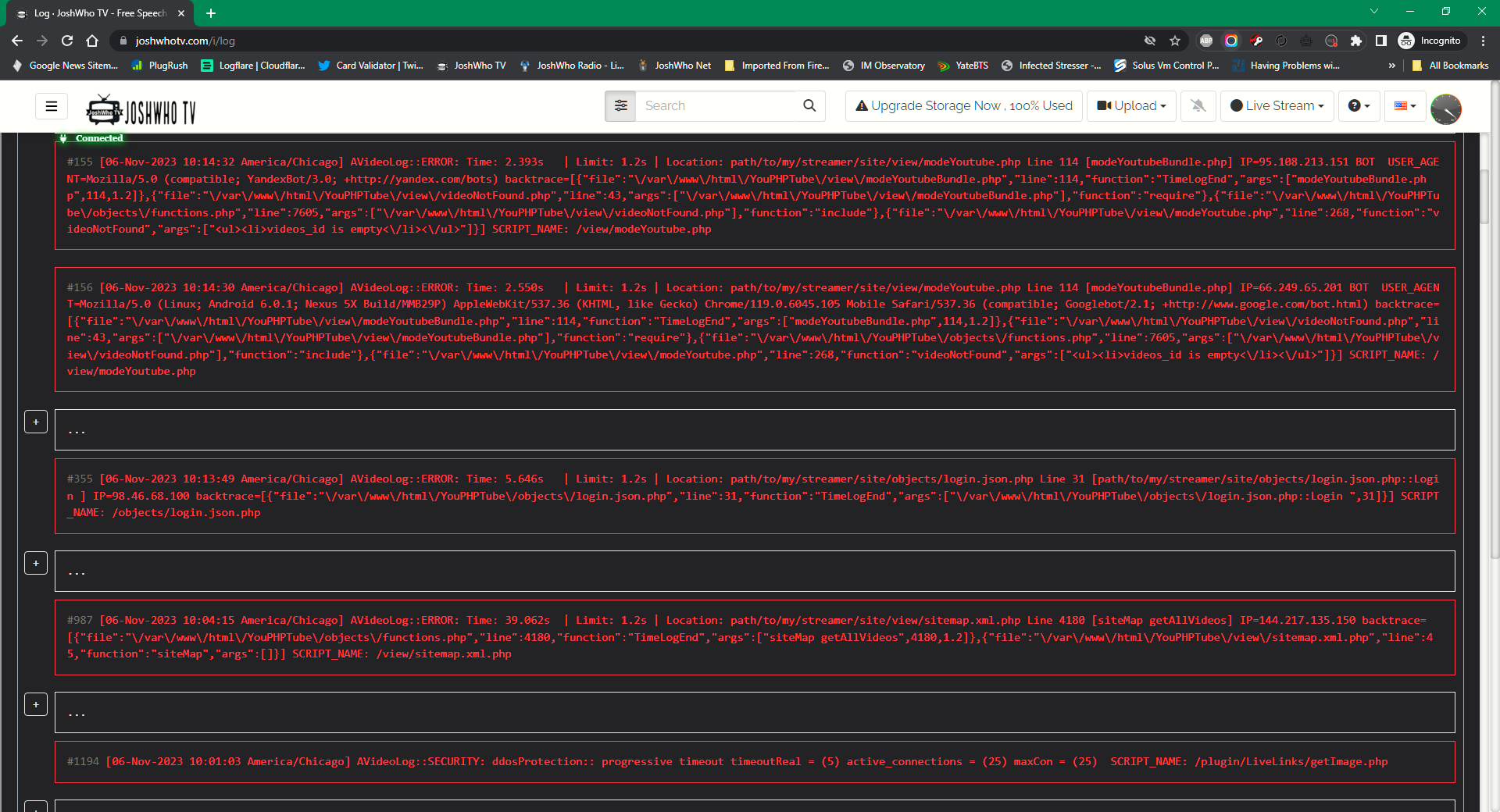 Live streams getting stuck again not finnishing · Issue #8605 · WWBN/AVideo · GitHub