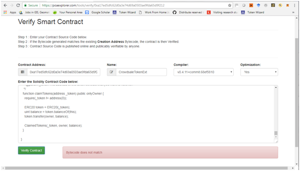 Bytecode Does Not Match Why · Issue 446 · Blockscoutblockscout · Github
