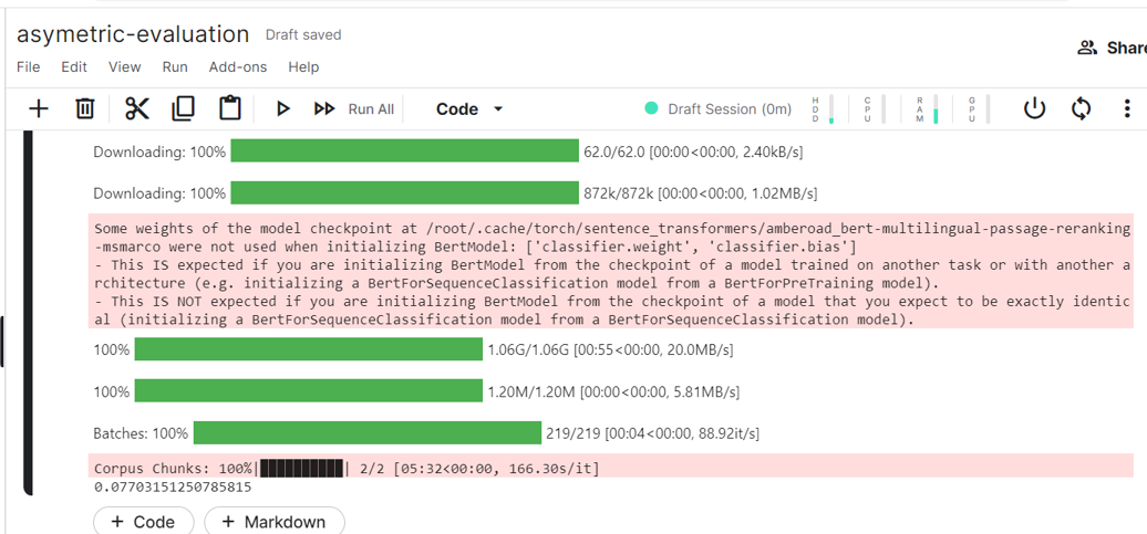 Is Embeddings.search() support model that is not trained to support bi ...