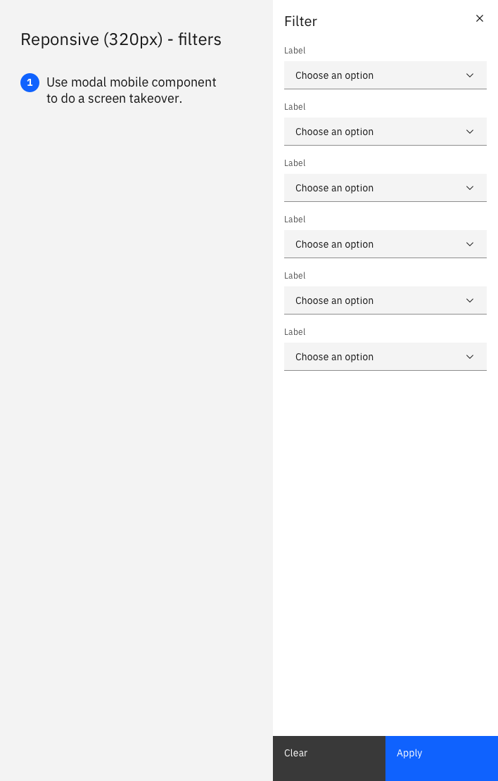 Filter panel and display bar for data table · Issue #5161 · carbon ...