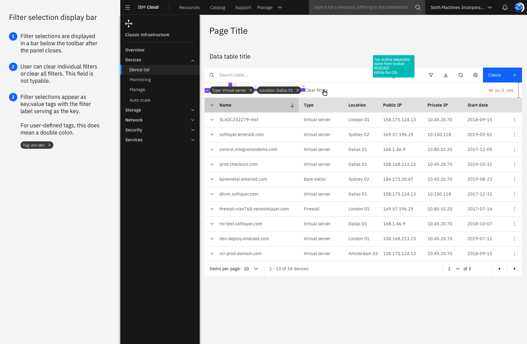 Filter panel and display bar for data table · Issue #5161 · carbon ...