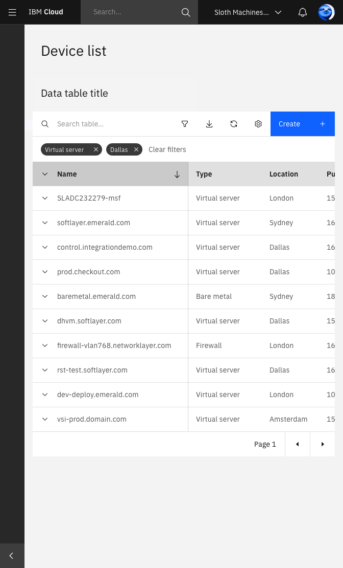 Filter panel and display bar for data table · Issue #5161 · carbon ...