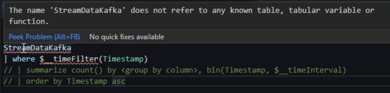 KQL Editor broken · Issue #284 · grafana/azure-data-explorer-datasource · GitHub