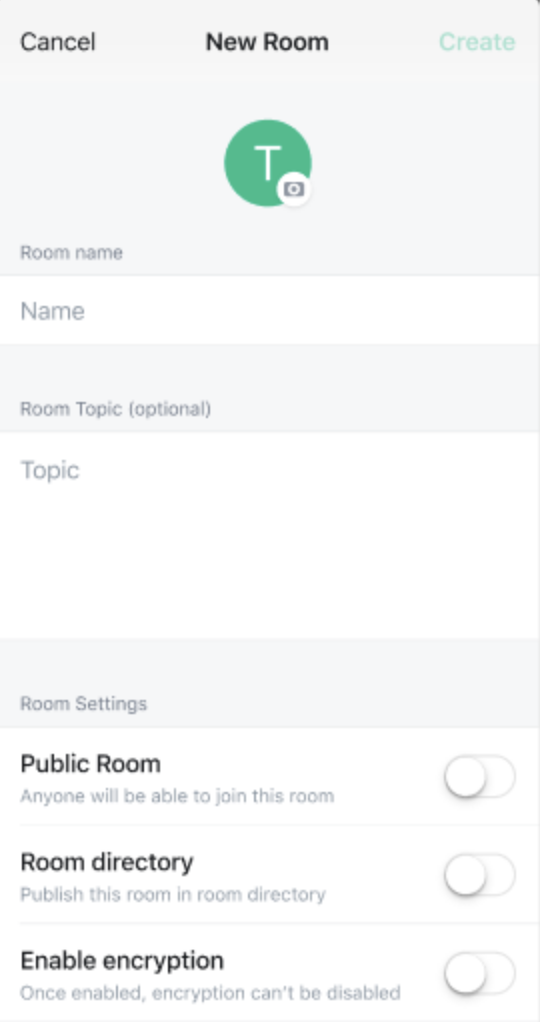 New room creation screen · Issue #2078 · element-hq/element-android · GitHub