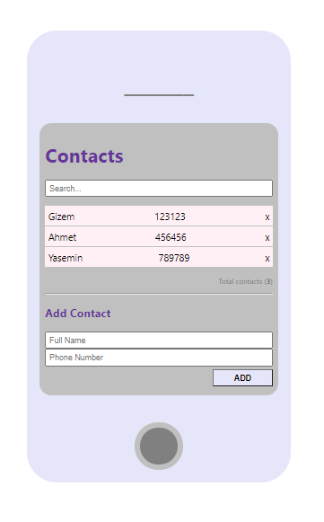 GitHub - gizemhancerlioglu/ContactsApp