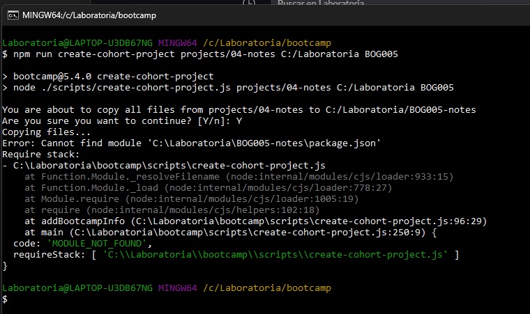 Proyectos sin package.json rompen el script create-cohort-project · Issue #1256 · Laboratoria ...