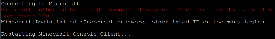 [BUG] Microsoft sign it errors · Issue #1738 · MCCTeam/Minecraft-Console-Client · GitHub