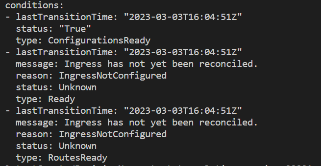 Ingressnotconfigured After Installation · Issue 13766 · Knative Serving · Github
