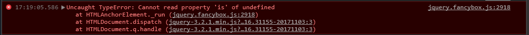 Cannot read property 'is' of undefined · Issue #1686 · fancyapps/fancybox · GitHub