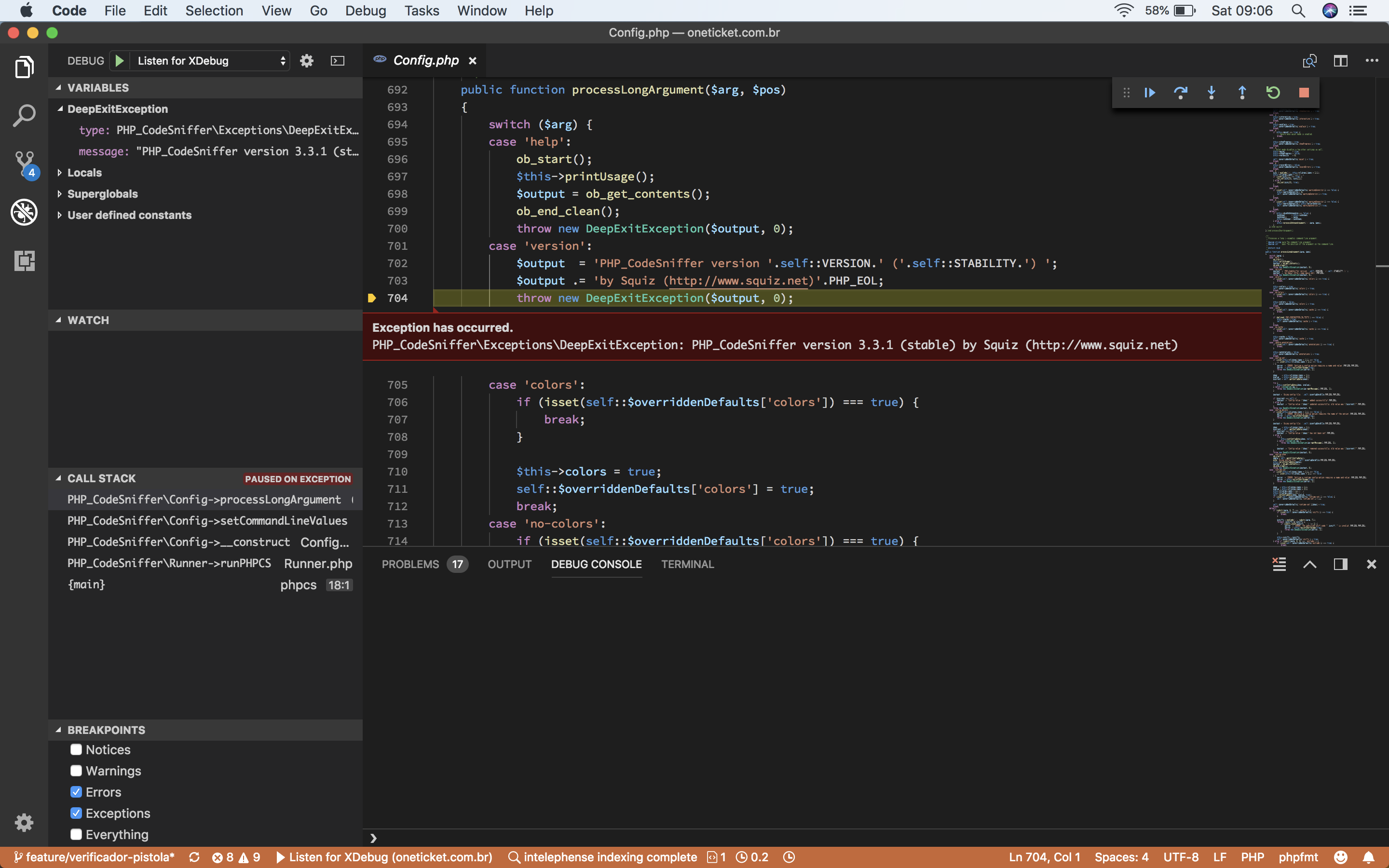 Vscode Homebrew On Macos Unexpectedvalueexception · Issue 2037
