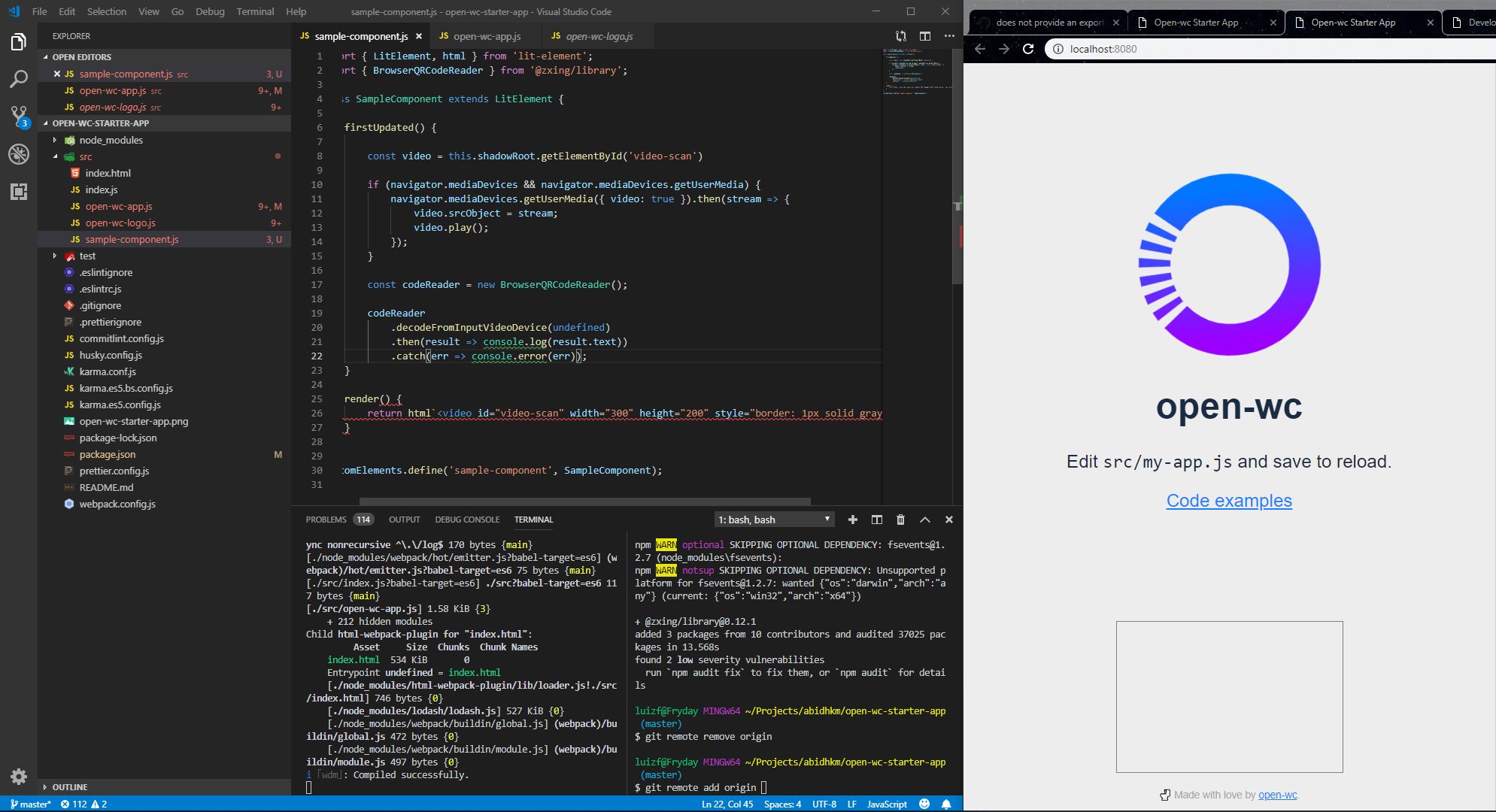does not provide an export named 'BrowserQRCodeReader' · Issue #139 · zxing-js/library · GitHub