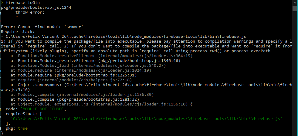 Firebase Commands Do Not Work · Issue 2855 · Firebase Firebase Tools · Github