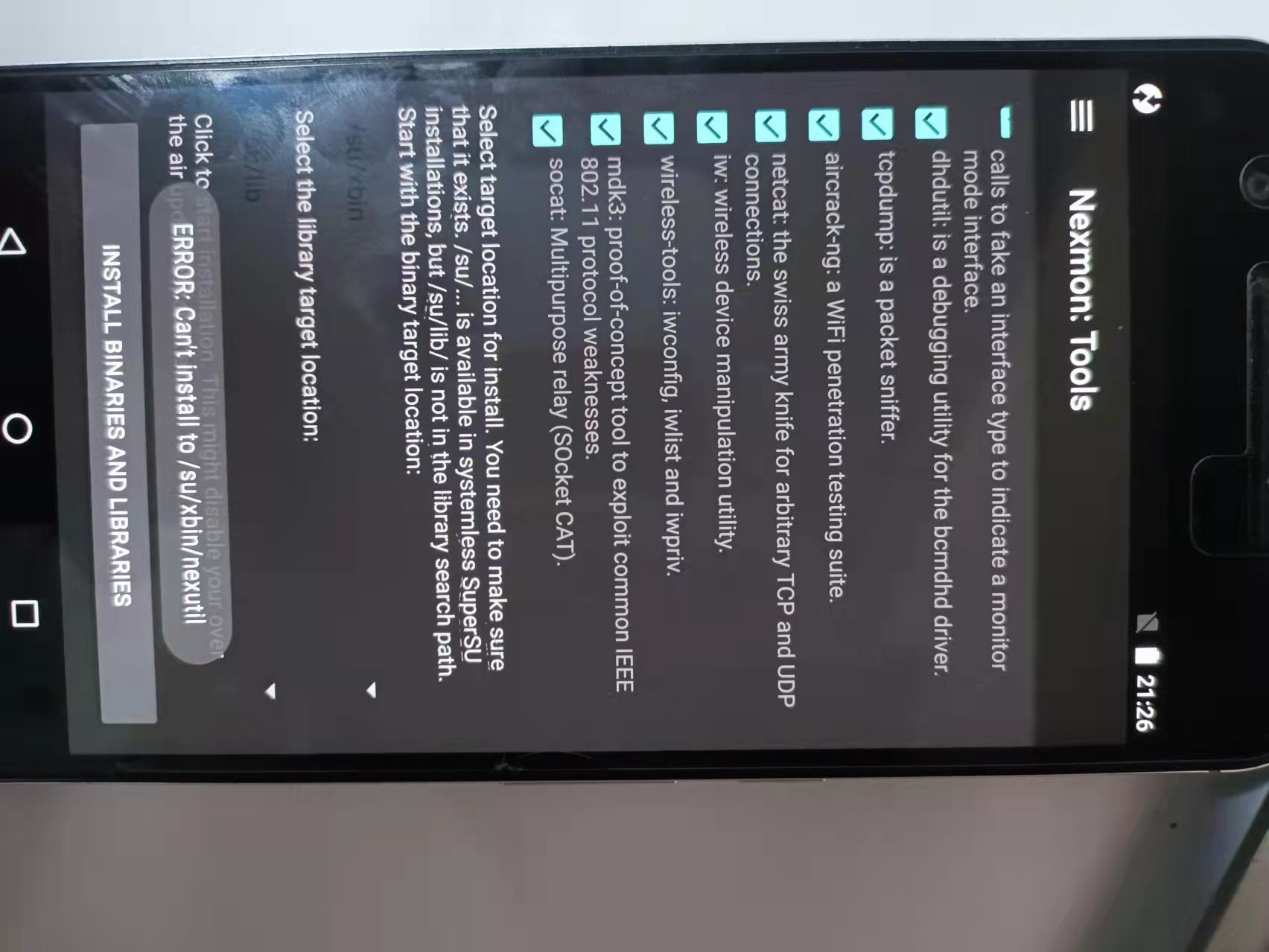 a problem with the Nexmon APP · Issue #522 · seemoo-lab/nexmon · GitHub