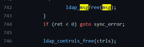 [defect]: double free in src/listen/ldap_sync/proto_ldap_sync_ldap.c · Issue #4863 · FreeRADIUS ...